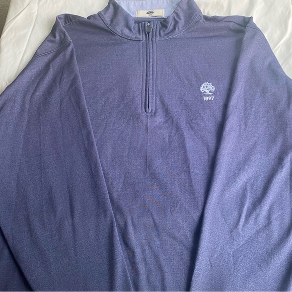 Shirts | 1897 Mens Slate Blue Partial Zip Pullover In Excellent ...